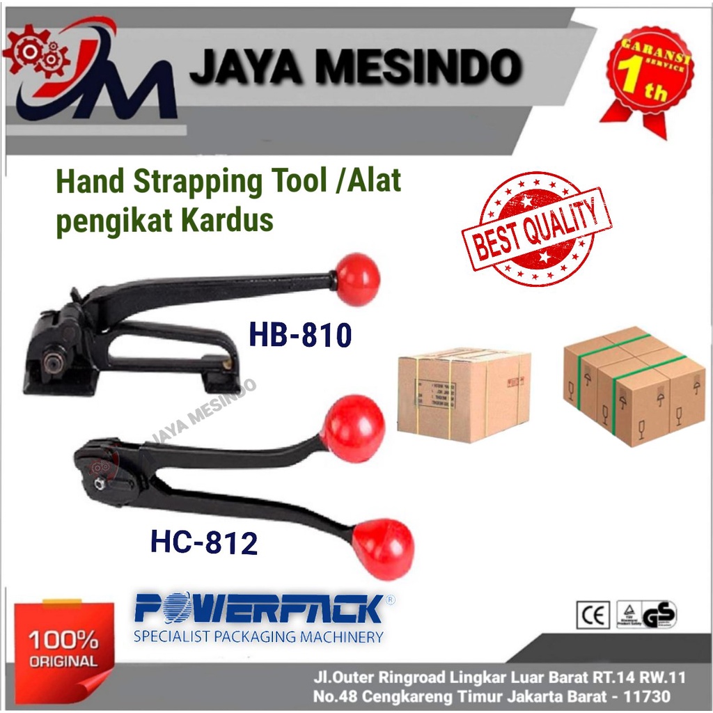Jual Alat Pengikat Kardus/Hand Strapping Tool HB-810 & HC-812 POWERPACK ...