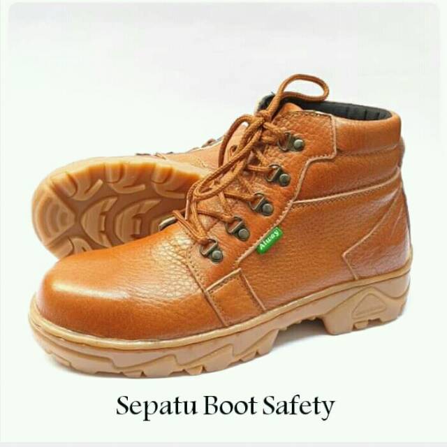 Jual SEPATU BOOT SAFETY PELINDUNG KERJA ALAT BERAT BAHAN KULIT ASLI ...