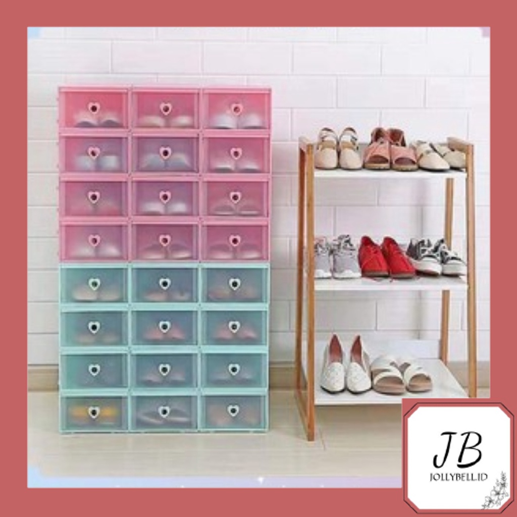 Jual •Jollybell.id•KS061 Box tempat sepatu penyimpanan Kotak Tempat ...
