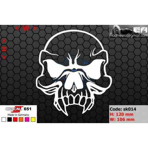 Jual ea cutting sticker / decal Code: sk014 ( skull / tengkorak ...