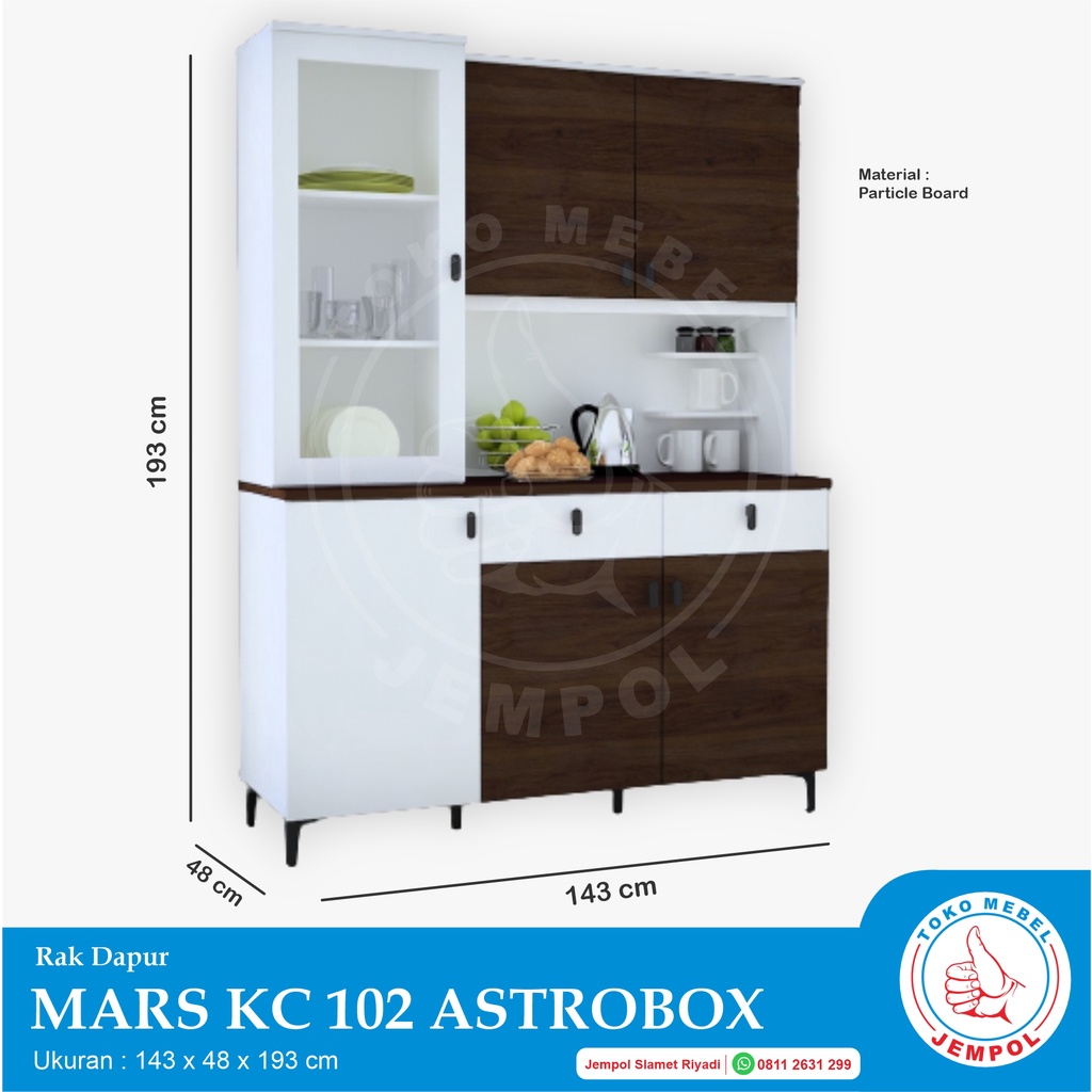 Jual MARS KC 102 ASTROBOX /Rak Dapur Multifungsi/Kitchen Set 3 Pintu/Lemari Kabinet/Jempol ...