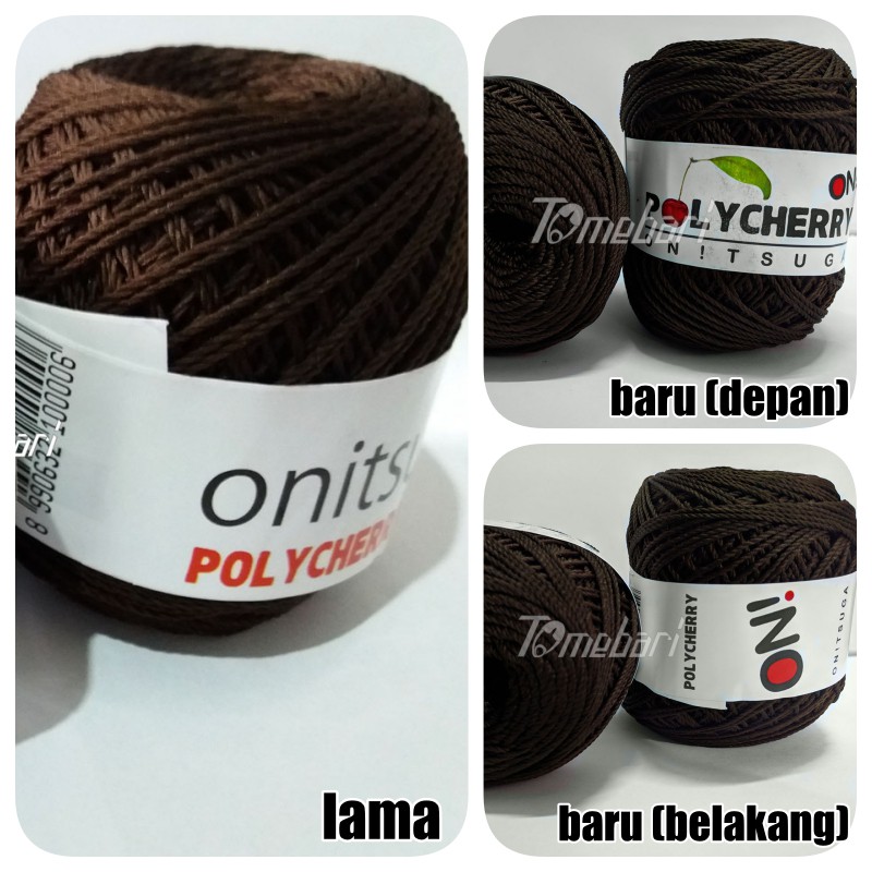 Jual BENANG RAJUT POLYESTER POLYCHERRY COKLAT TUA / DARK BROWN (TBP ...