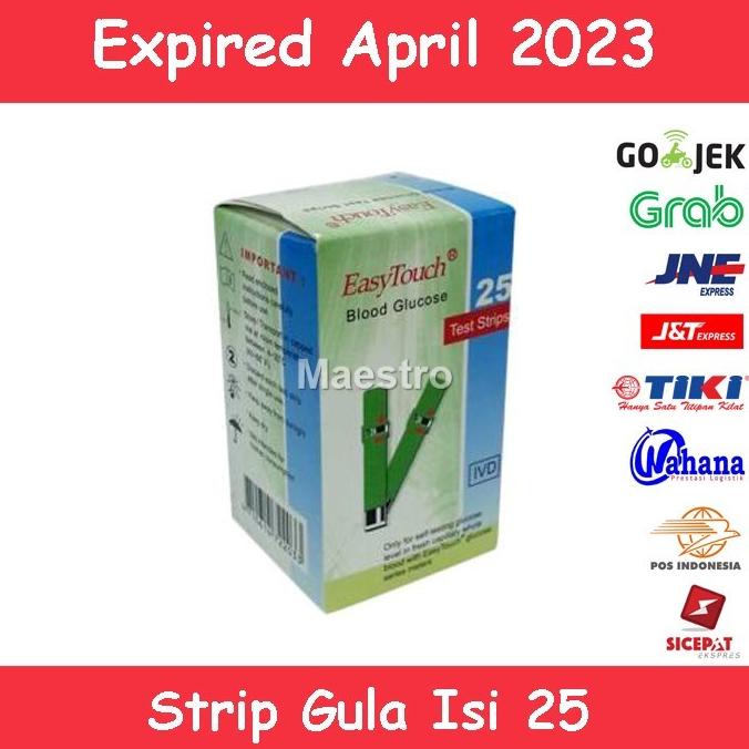 Jual HARGA SPESIAL Easy Touch Strip Tes Gula Darah Isi 25 Stik Glukosa ...