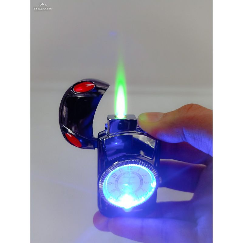 Jual Korek api jam bulat motif mobil korek gas bara lampu lighter 3581 ...