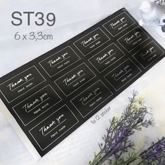 Jual Sticker Label Roti Plastik Kue Fancy Stiker ST20 ST37 ST39 ST31 ...