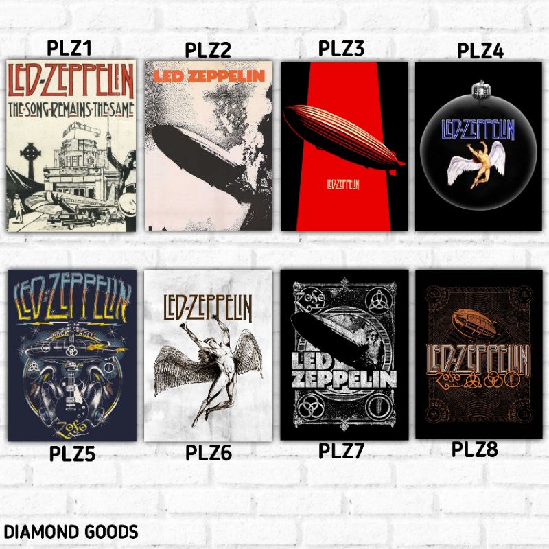 Jual poster aesthetic / collage wall poster - band led zeppelin ...