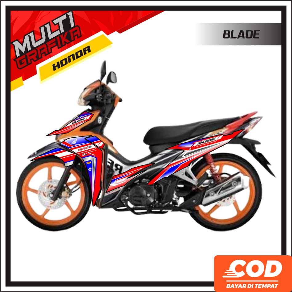 Jual Stiker Striping Dekal Motor HONDA BLADE 125, Decal Custom Premium ...