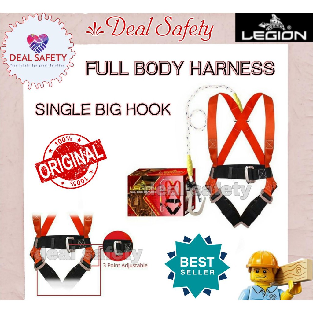 Jual Full Body Harness Legion Single Big Hook / Body Harness Legion ...