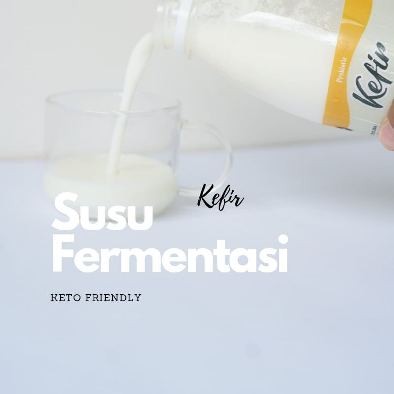 Jual Kefir Susu Fermentasi Halal Tanpa Gula || 1000ML || KETO drink ...