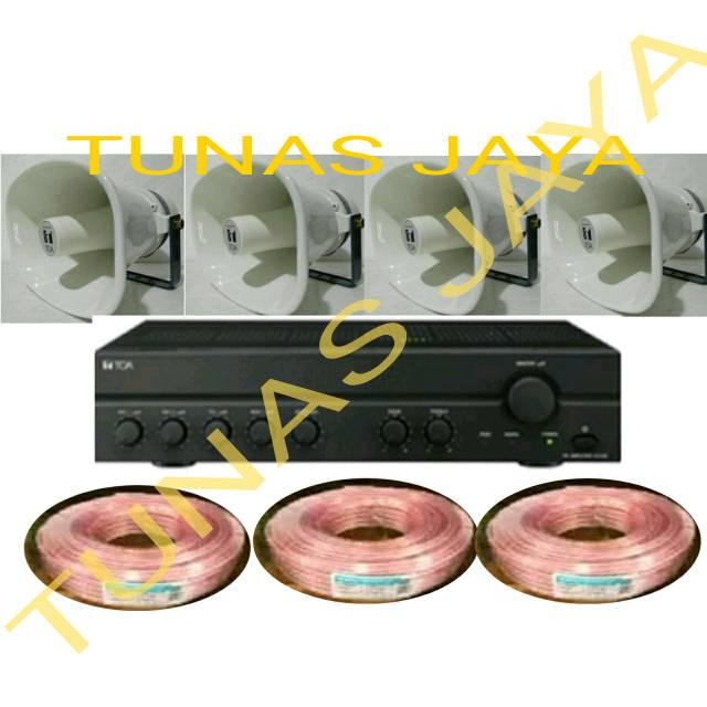 Jual PAKET TOA AMPLI SPEAKER TOA DAN KABEL | Shopee Indonesia