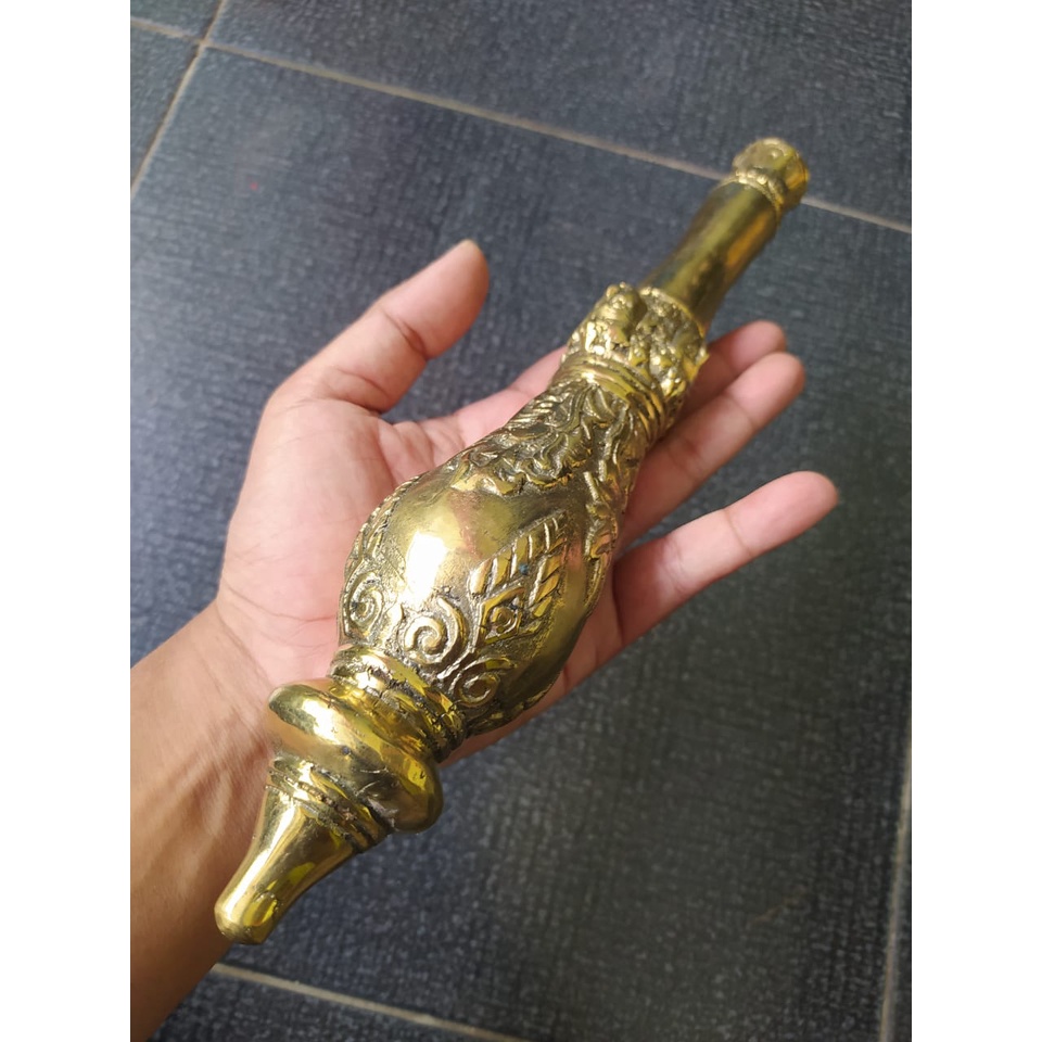 Jual pusaka gada/godho dewa brahma bahan kuningan campuran warna emas ...