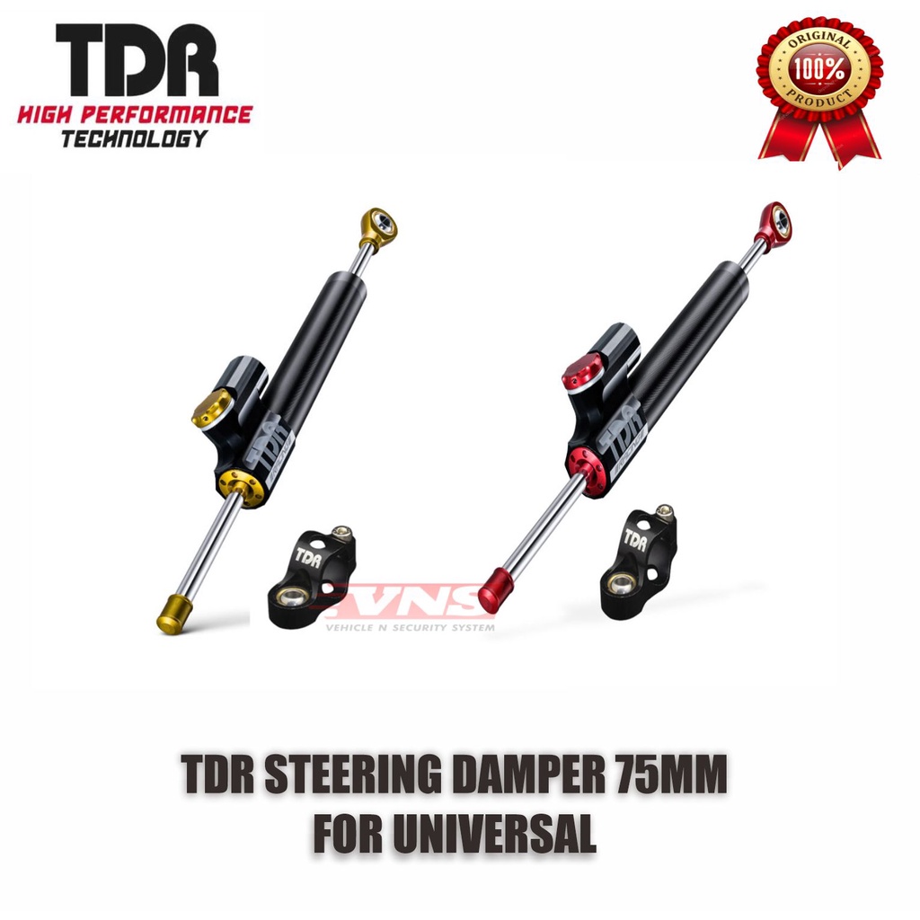 Jual TDR Steering Damper 75mm with 24 Adjuster + Clamped | Shopee Indonesia