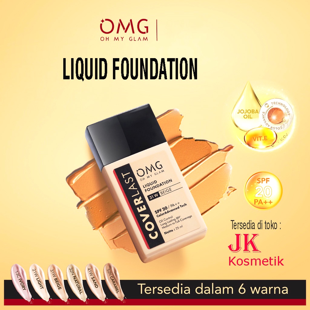 Jual OMG Liquid Foundation Alas Bedak Cair Coverlast Oh My Glam | Shopee Indonesia