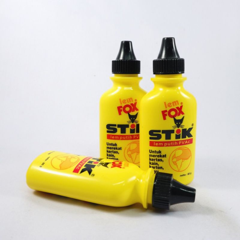 Jual Lem Fox PVac Botol 60 Gram Lem Styrofoam Sterofoam Kayu Karton | Shopee Indonesia