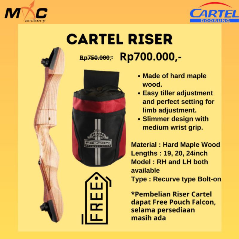 Jual Riser Cartel wooden -- busur panahan paket busur murah busur ...