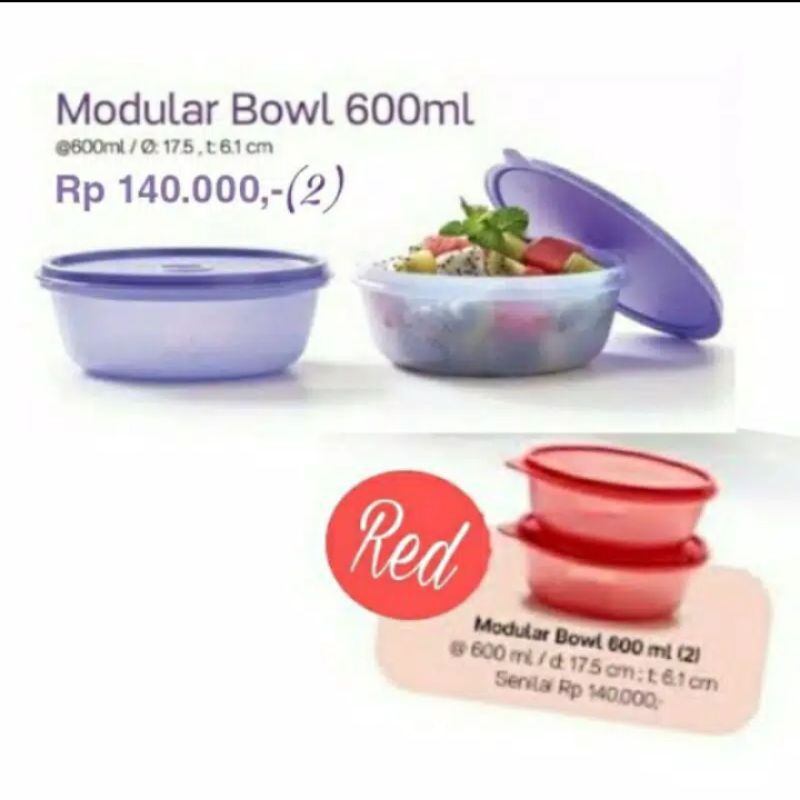 Jual Modular Bowl Tupperware 600 ml | Shopee Indonesia