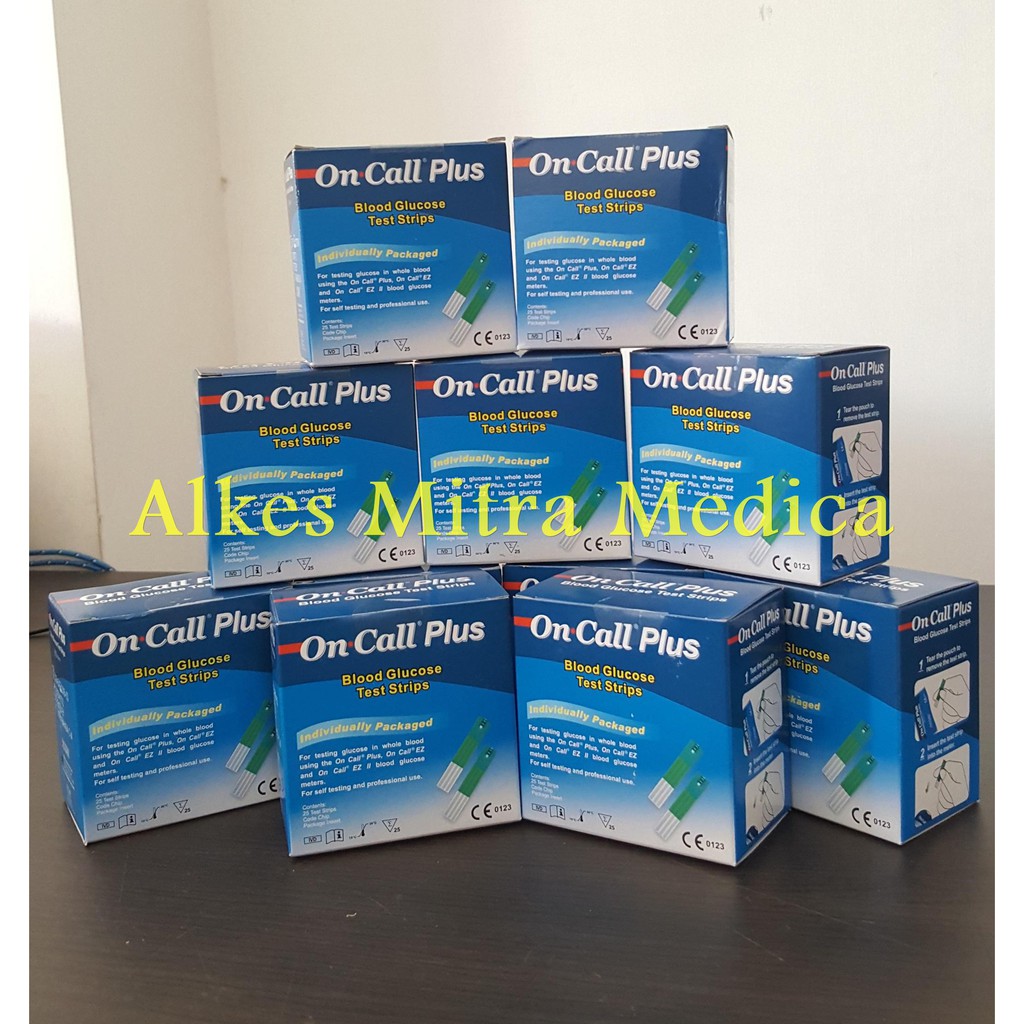 Jual Strip Oncall Plus / refill / stick On Call plus ( gula darah ...