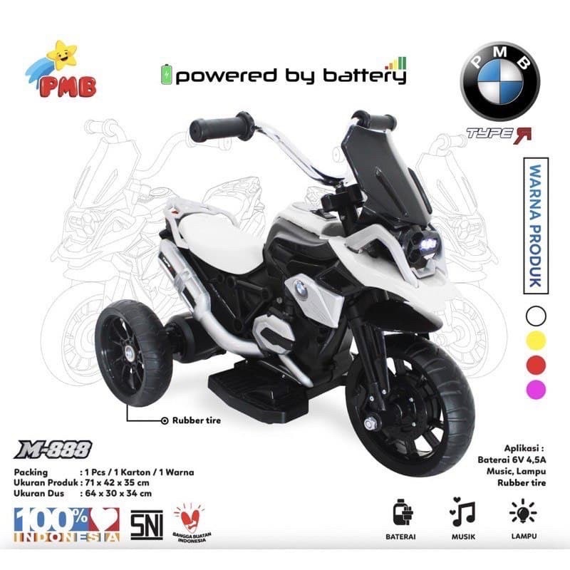 Jual PMB Mainan Motor Aki Anak PMB M-888 BMW Motor Mainan Anak Motoran ...