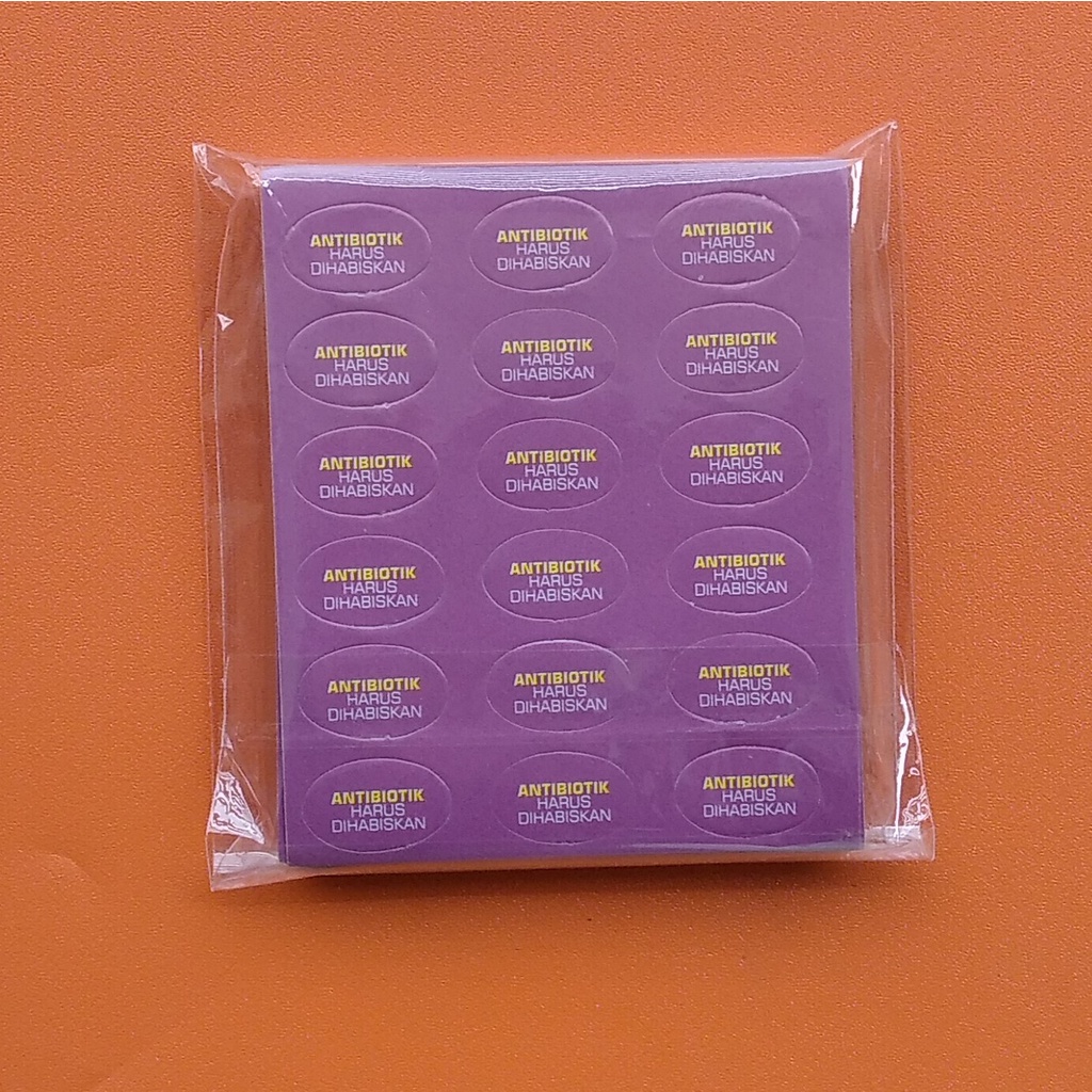 Jual Stiker Antibiotik Harus Dihabiskan - Stiker Label Antibiotik Harus ...