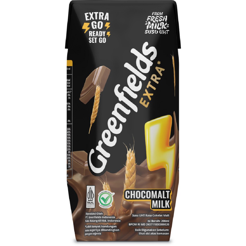 Jual Greenfields Extra Go Chocolate Milk 200ml | Shopee Indonesia