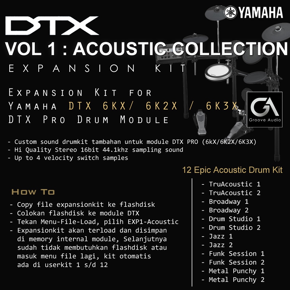 Jual Yamaha DTX PRO 6KX / 6K2X / 6K3X Custom Expansion Kit Vol 1 ...
