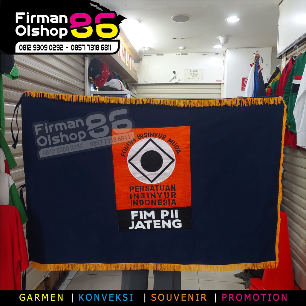 Jual BENDERA PATAKA PII PERSATUAN INSINYUR INDONESIA BAHAN BLUDRU ...