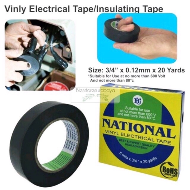 Jual [BS 196] Isolasi National / isolasi listrik / Vinyl Electrical ...