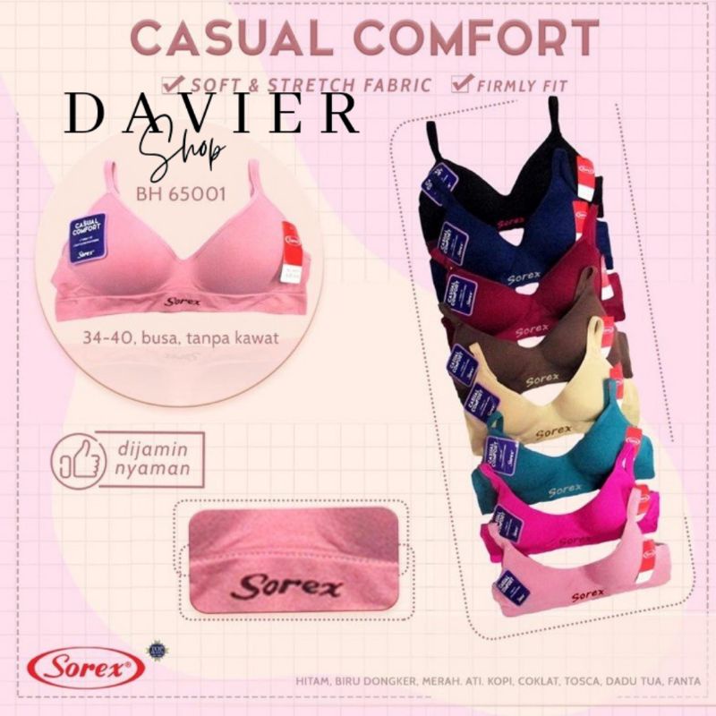 Jual Bh Bra Sorex Sport Tanpa Kawat 65001 Murah | Shopee Indonesia