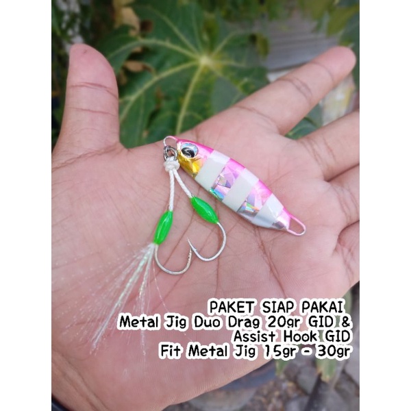 Jual Metal Jig Duo Drag 20gr GID Komplit Assist Hook Siap Pakai ...
