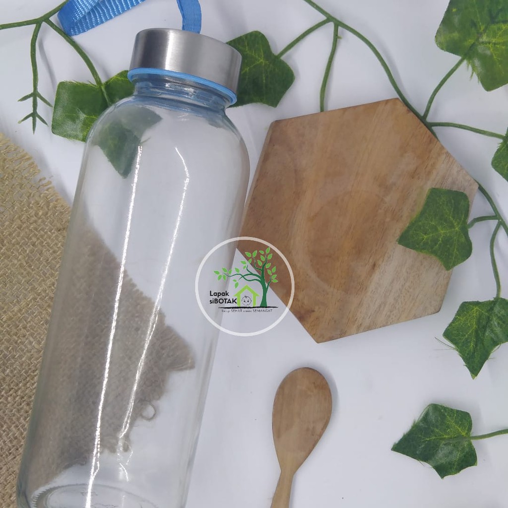 Jual wajib tambah bubble Botol Kaca Botol Infused Water kaca 500 ml ...