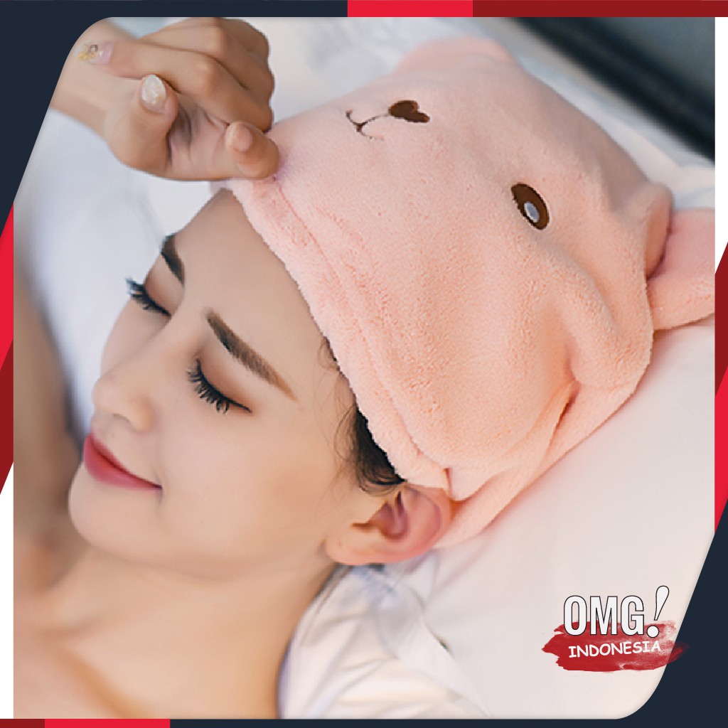 Jual Handuk Keramas Mandi Topi Handuk Pengering Rambut Kepala Hair ...