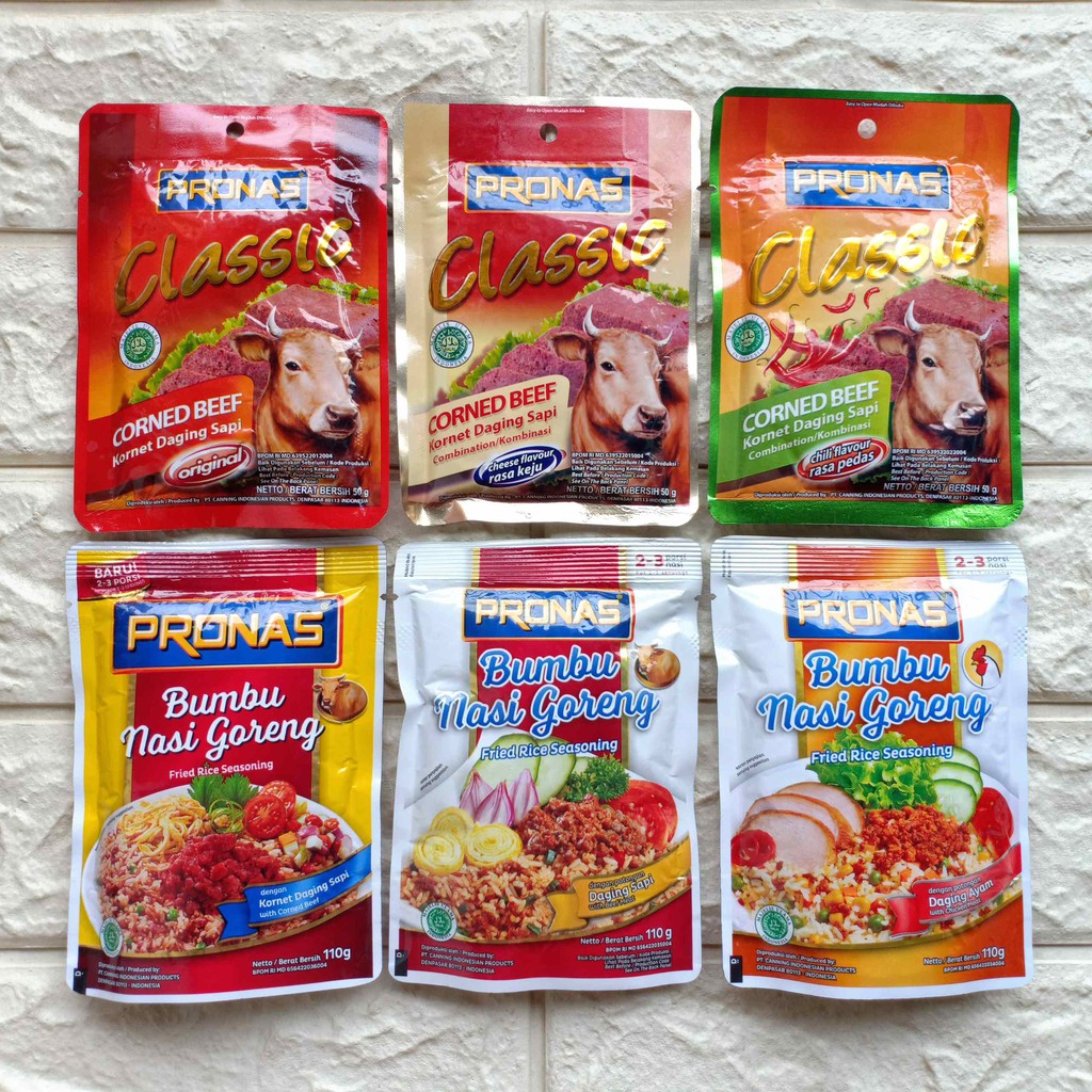 Jual Pronas Classic Corned Beef Kornet Daging Sapi Original Keju Pedas ...