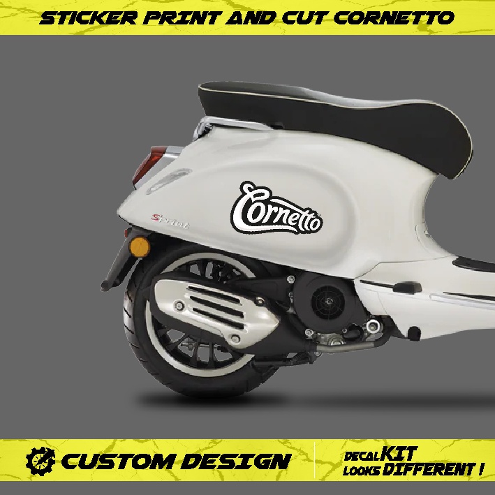 Jual STIKER LOGO CORNETTO STICKER PRINT AND CUT UNTUK VESPA HONDA ...