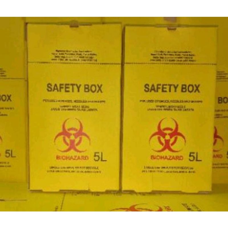Jual Safety box 5 liter /Biohazard/Limbah Medis/Tempat Sampah Medis | Shopee Indonesia