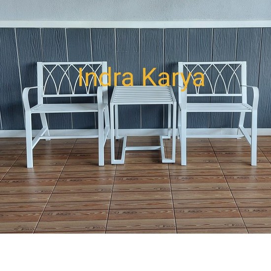 Jual Meja kursi teras besi 1 set model beton | Shopee Indonesia