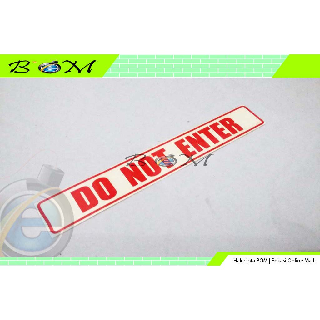 Jual sticker stiker tulisan cutting ruangan pintu do not enter 1 ...
