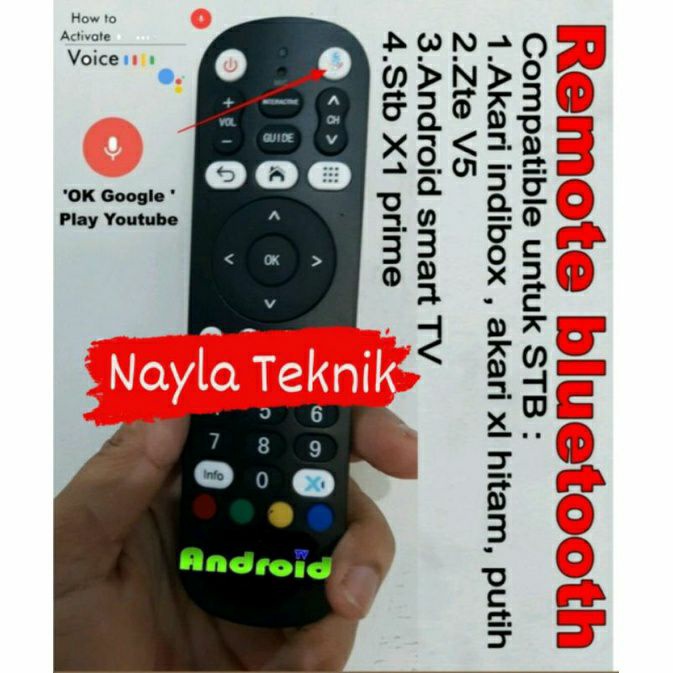 Jual REMOTE STB V5 ANDROID TV SUPPORT BLUETOOTH DAN GOOGLE ASSISTANT ...