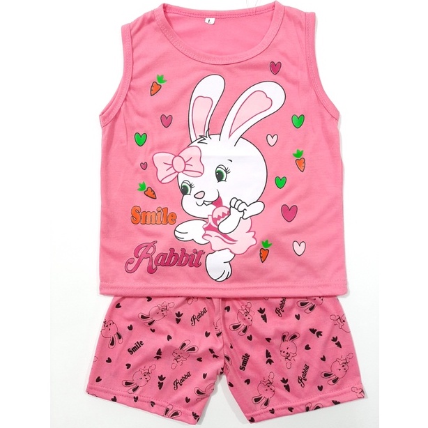 Jual setelan kaos singlet celana pendek 1-10 tahun anak perempuan ...
