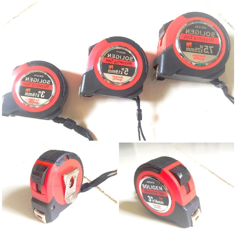 Jual Meteran Soligen/Soligen Roll Meteran Karet 5 Mtr || Measuring Tape ...