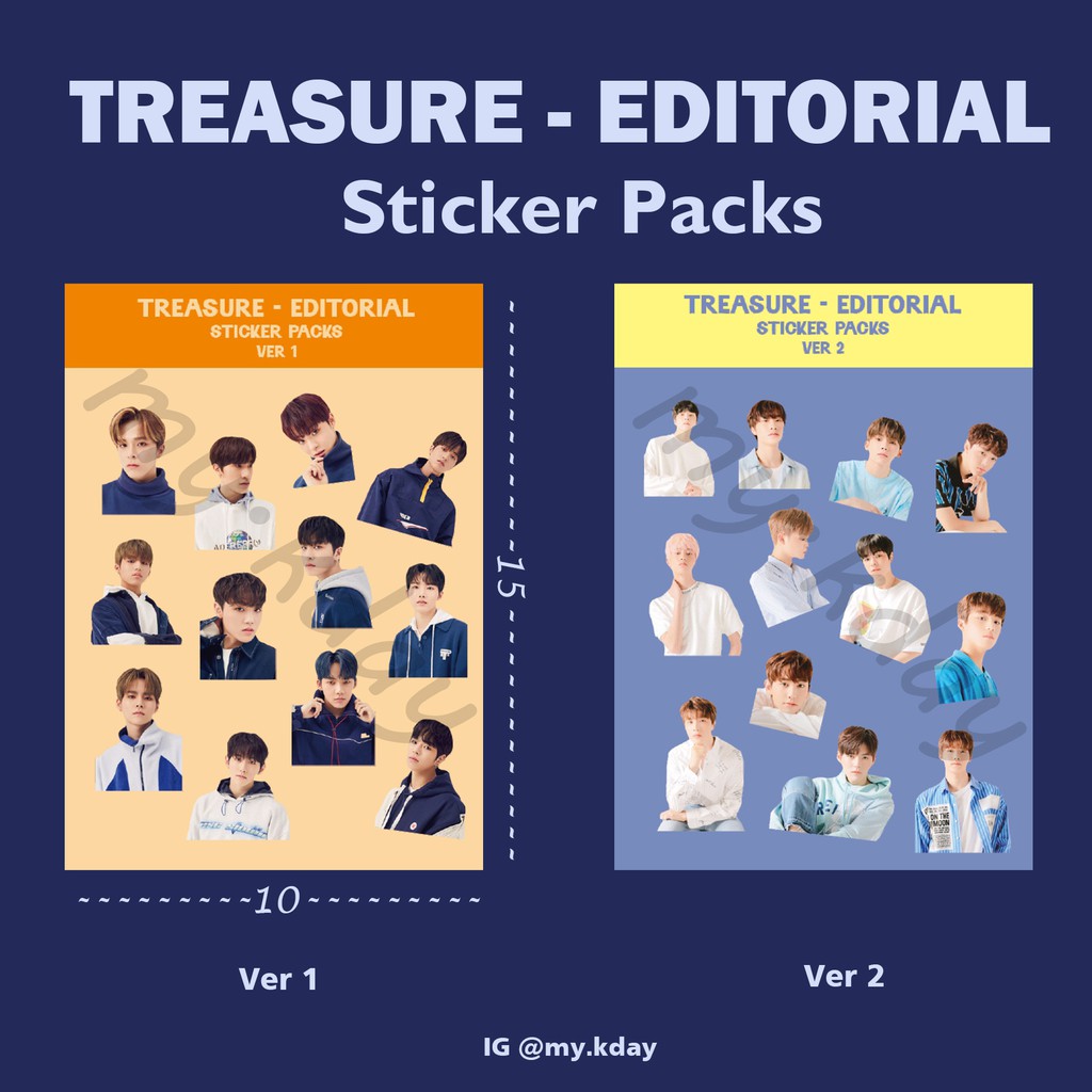 Jual ST-0030, Sticker Stiker Treasure Editorial Kiss Cut | Shopee Indonesia