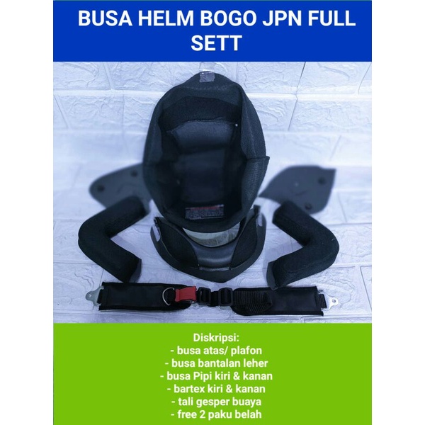 Jual BUSA HELM SPON HELM BOGO RETRO UNIVERSAL FULL SETT | Shopee Indonesia