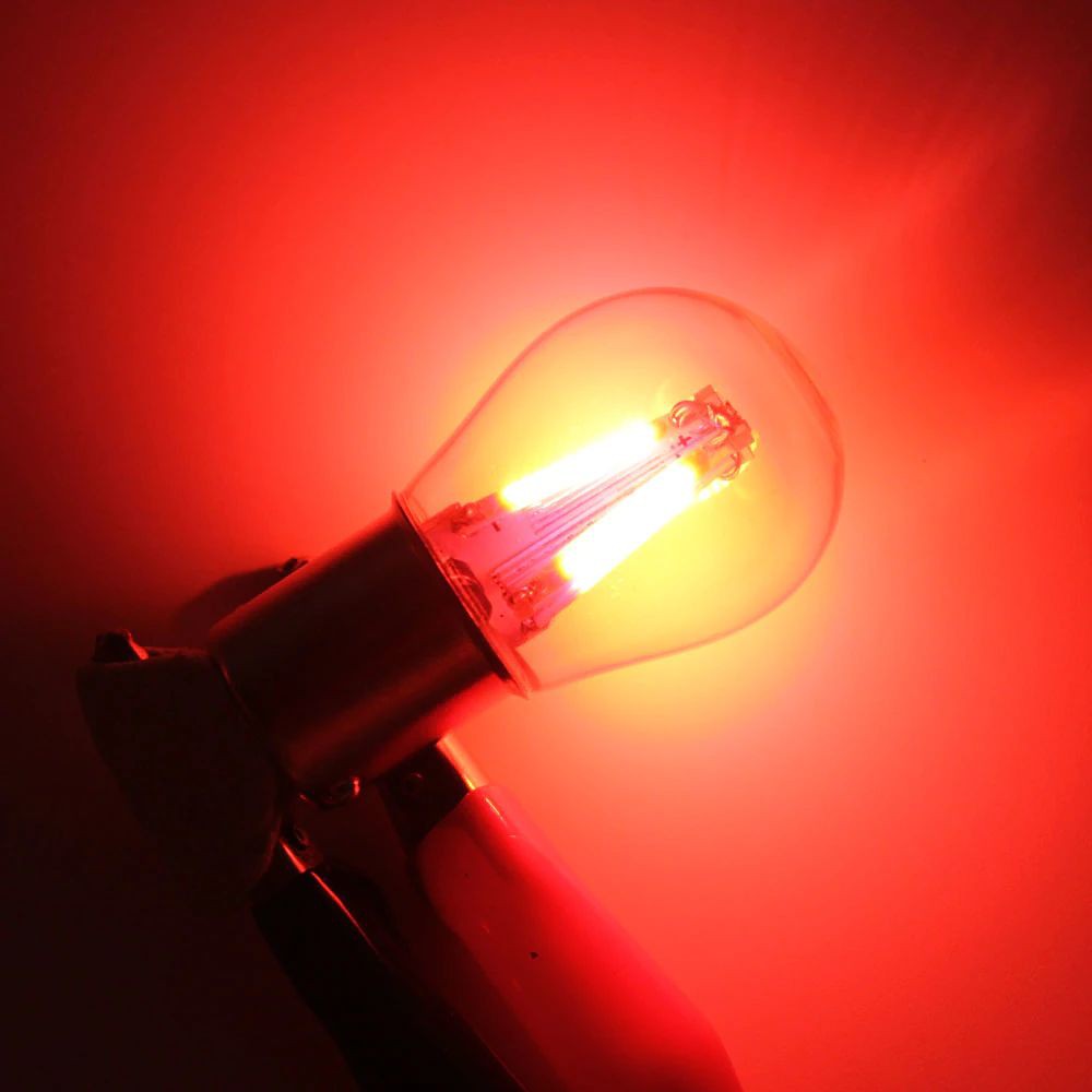 Jual LED MERAH P21W BA15S 1156 4 FILAMEN TUBE super terang | Shopee ...