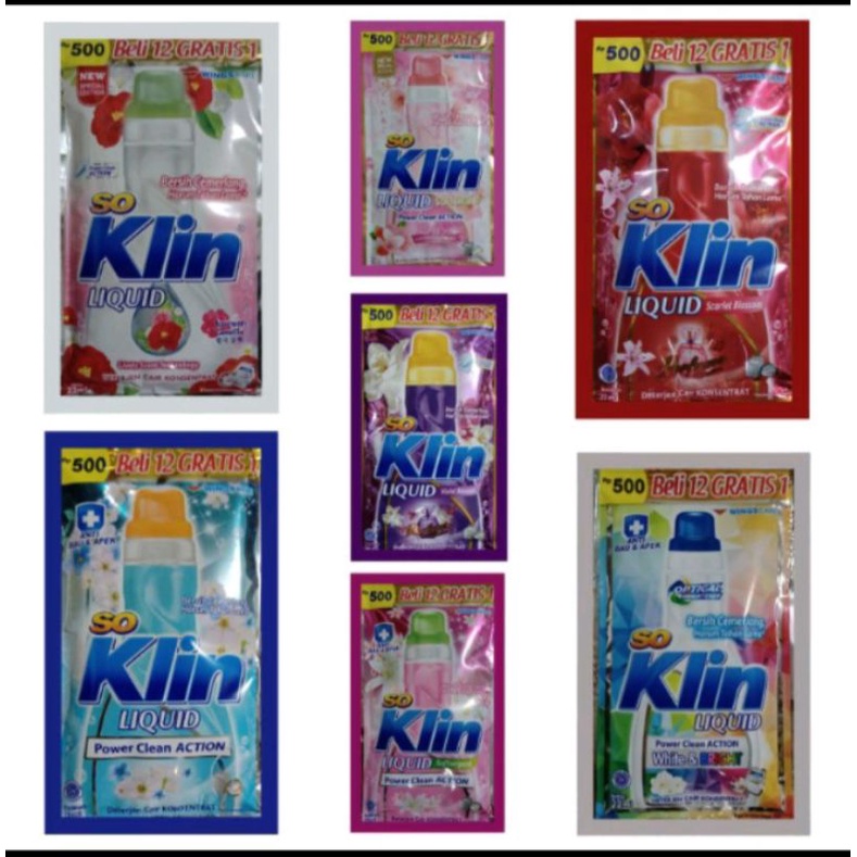 Jual Soklin liquit softener/clean/blossom/purple 22ml#Renceng isi 24 ...