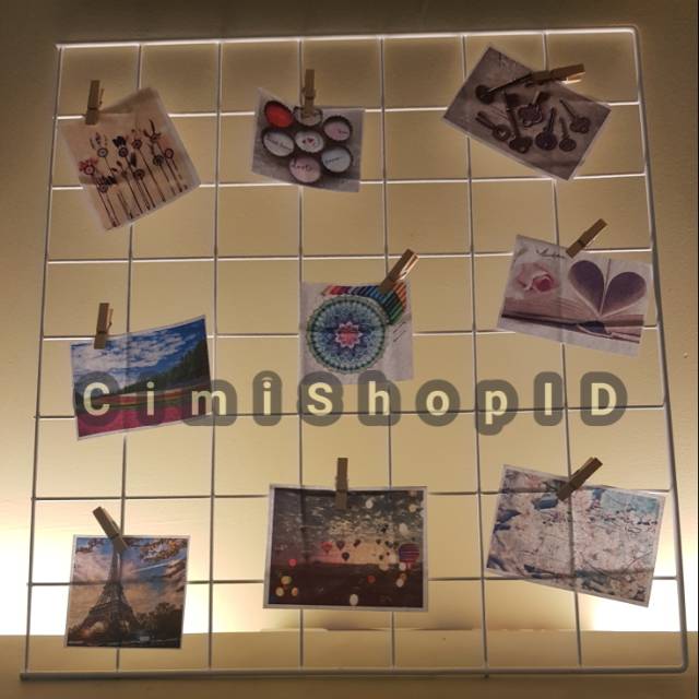 Jual Wire Grid Wall 45x42 cm White Kawat Ram Dinding untuk Pajangan ...