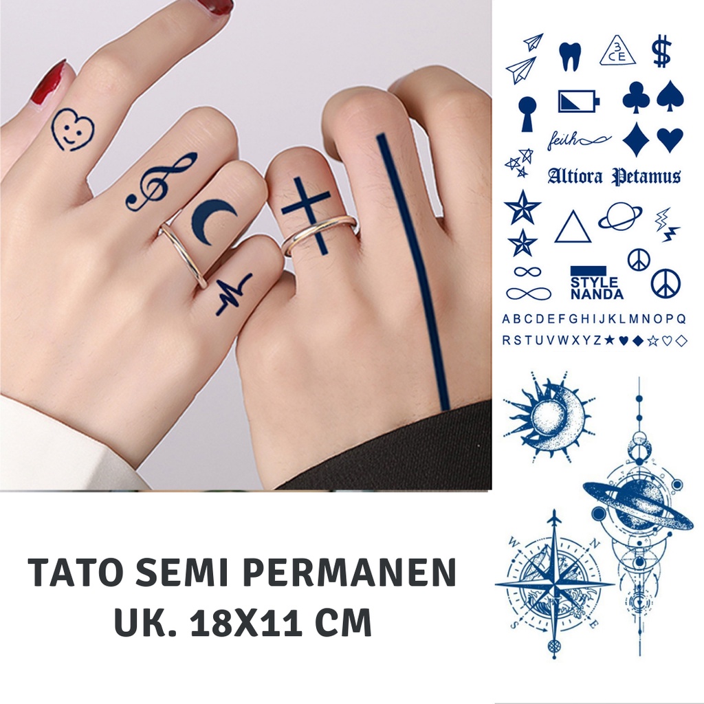 Jual Stiker Tato Semi Permanen 18x11cm | Waterproof | Tato Tahan Lama ...
