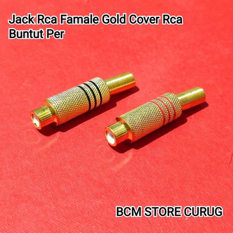 Jual Jack Rca Female Gold Cover Rca Buntut Per | Shopee Indonesia