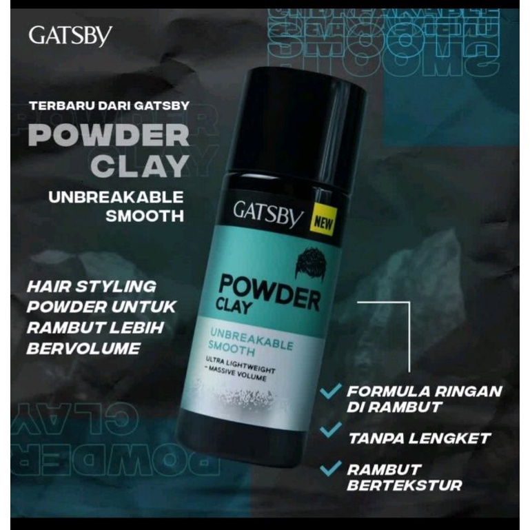Jual GATSBY POWDER CLAY (TIDAK MELAYANI OFFLINE) | Shopee Indonesia