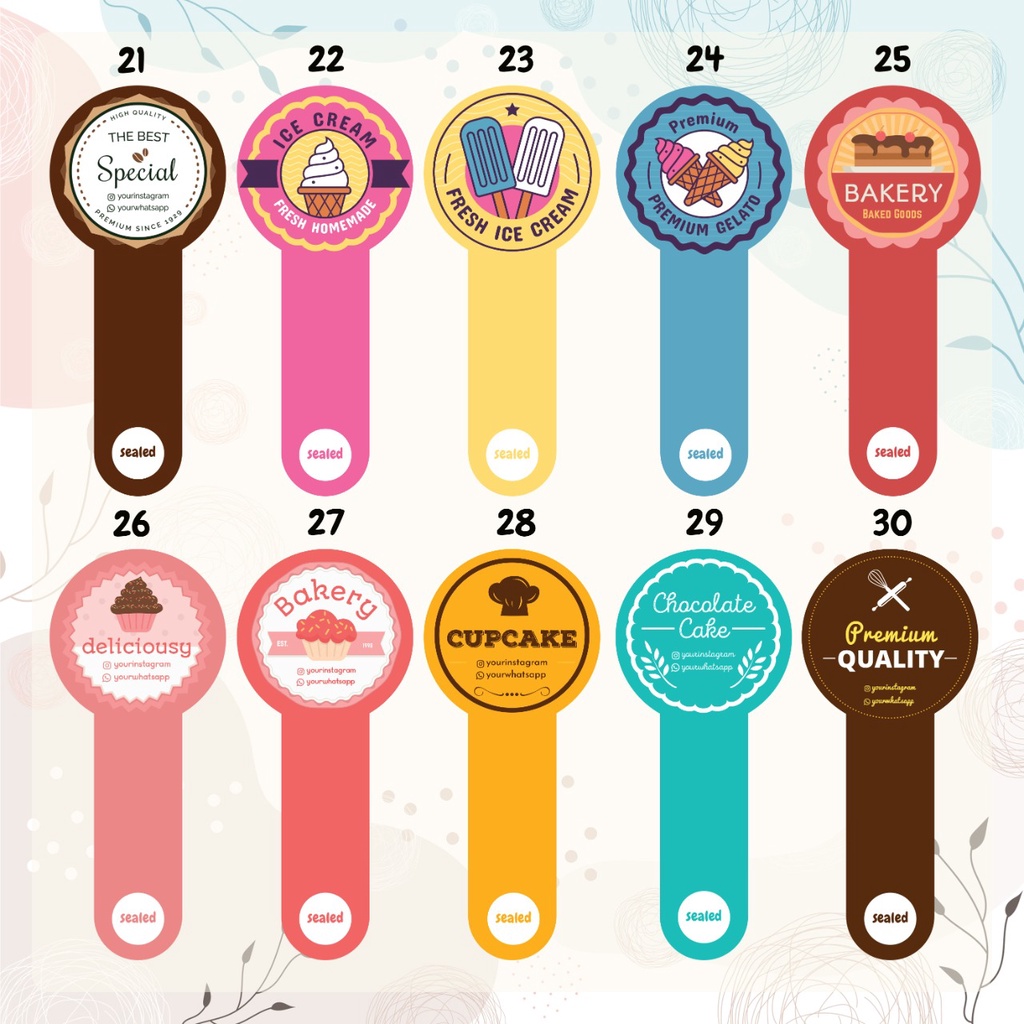 Jual Cetak Stiker Segel Botol Custom | Sticker Segel Toples Kue Kering ...