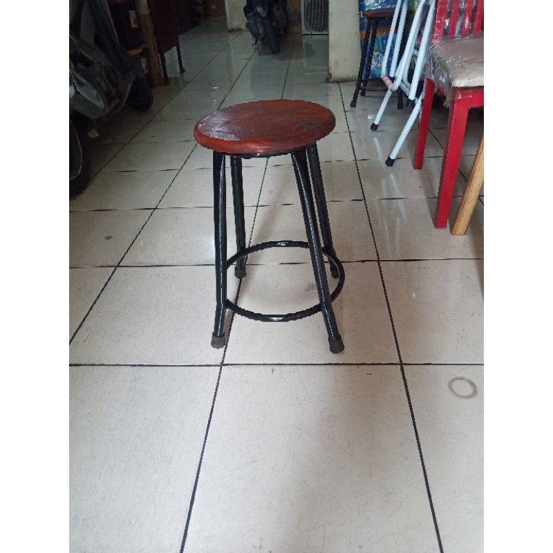 Jual kursi baso besi alas kayu 50cm | Shopee Indonesia