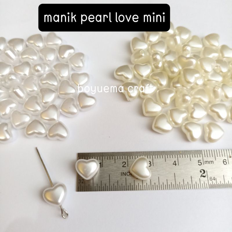 Jual mote pearl love mini mote love mutiara mote mini corak (22 gram ...